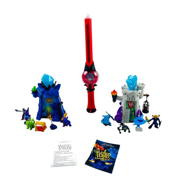 Toys | Of Dragons Fairies And Wizards Red Magic Wand Gray Blue Wizard ...